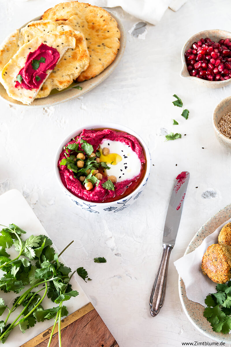 Rote Bete Hummus: Kichererbsen Dip mal anders | Zimtblume.de