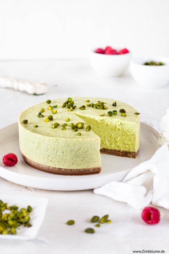 Pistazien Cheesecake ohne Backen | Zimtblume.de