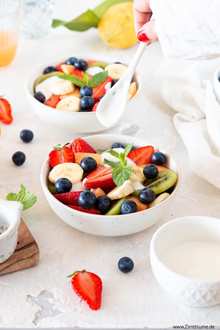 Obstsalat: Gesundes Rezept mit Joghurt | Zimtblume.de