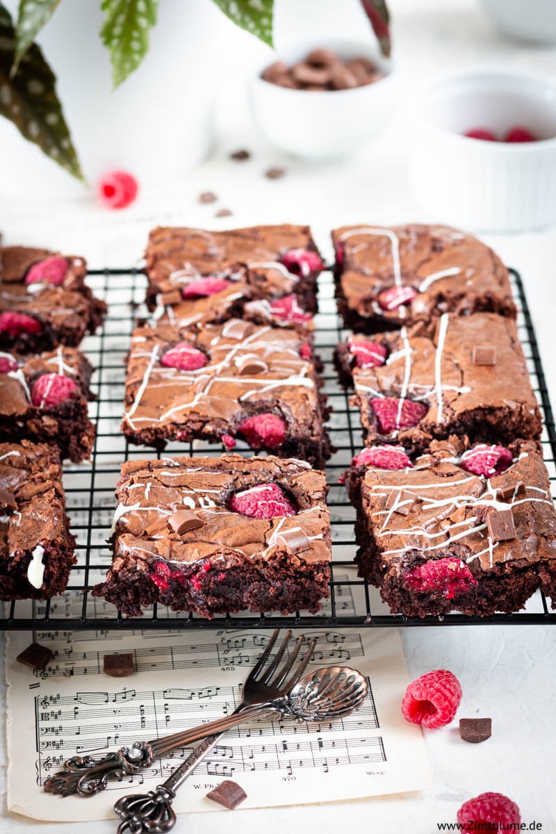 Brownie Mit Himbeeren