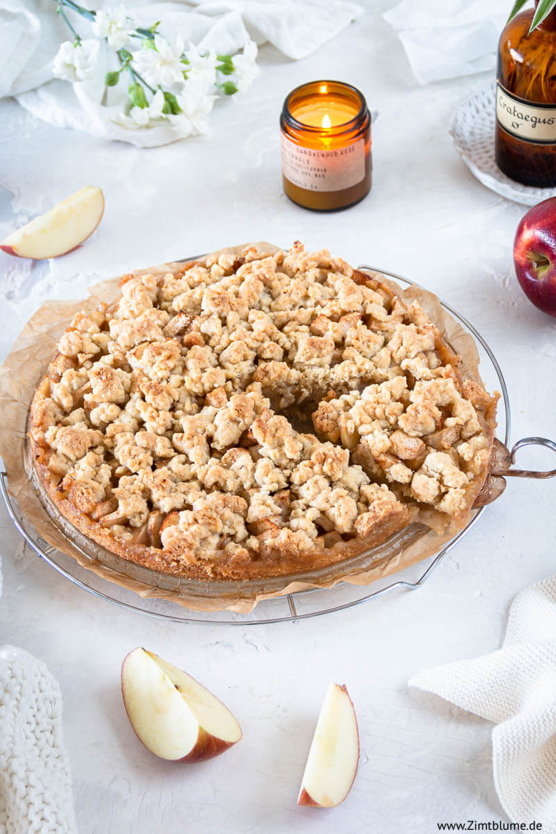 Stilvolle Murbeteig Apfelkuchen Mit Streusel Fotos
