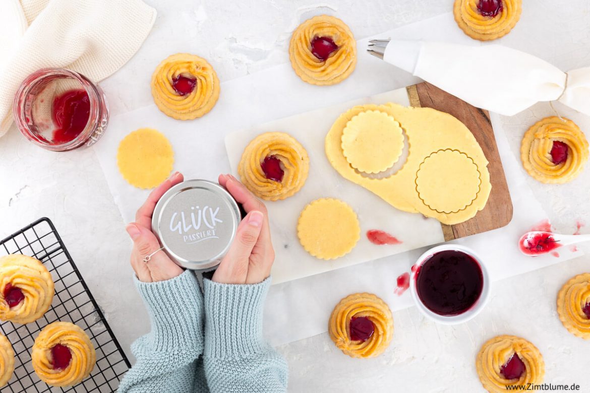 Ochsenaugen Rezept: Gebäck mit Marzipan | Zimtblume.de